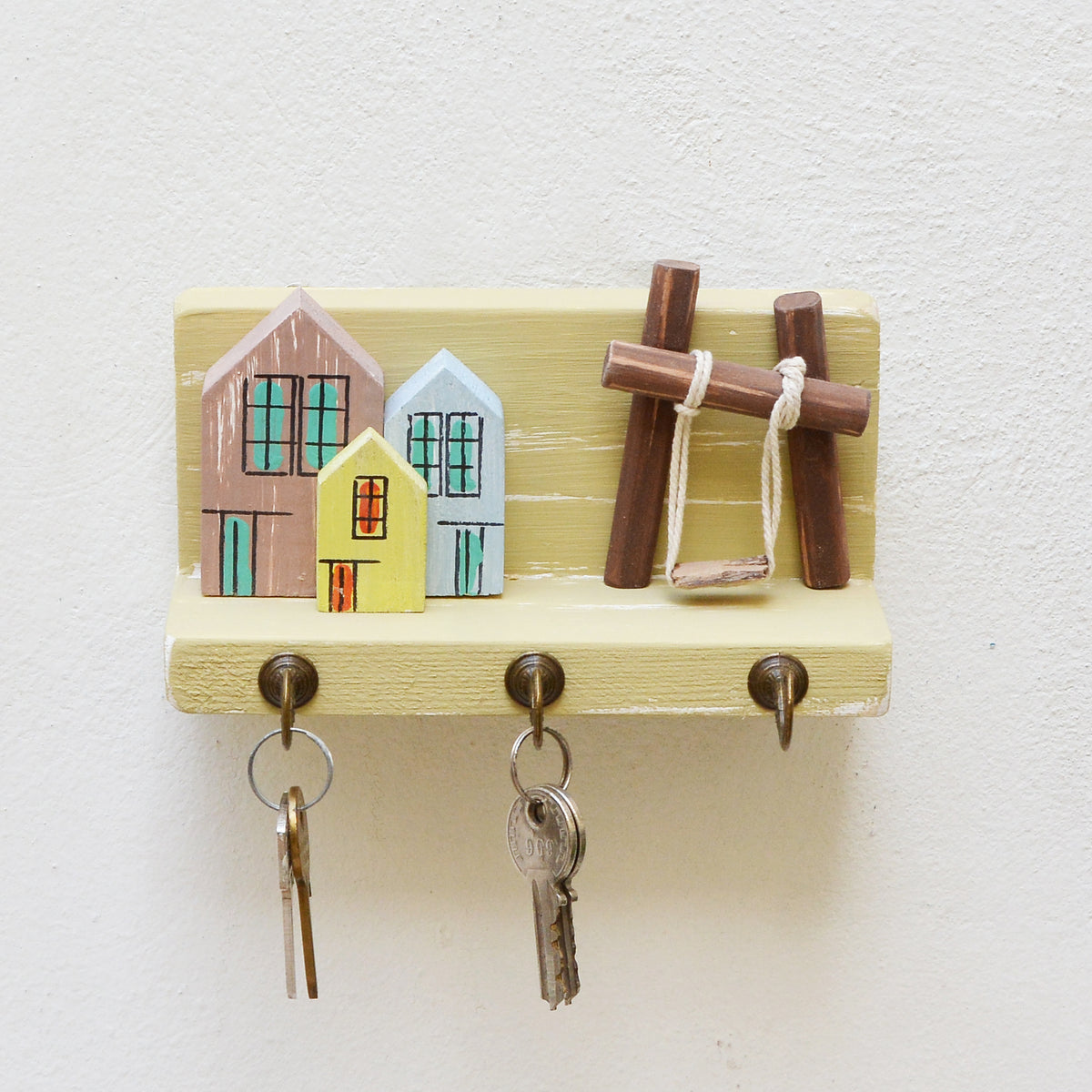 Wooden Key Holder - House & Swing | THE POND